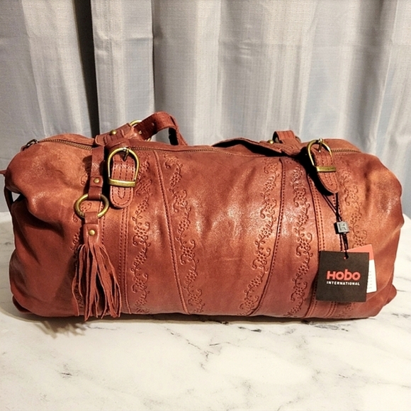HOBO | Bags | Nwt Vintage Hobo Gorgeous Burnt Red Embossed Extra Large ...